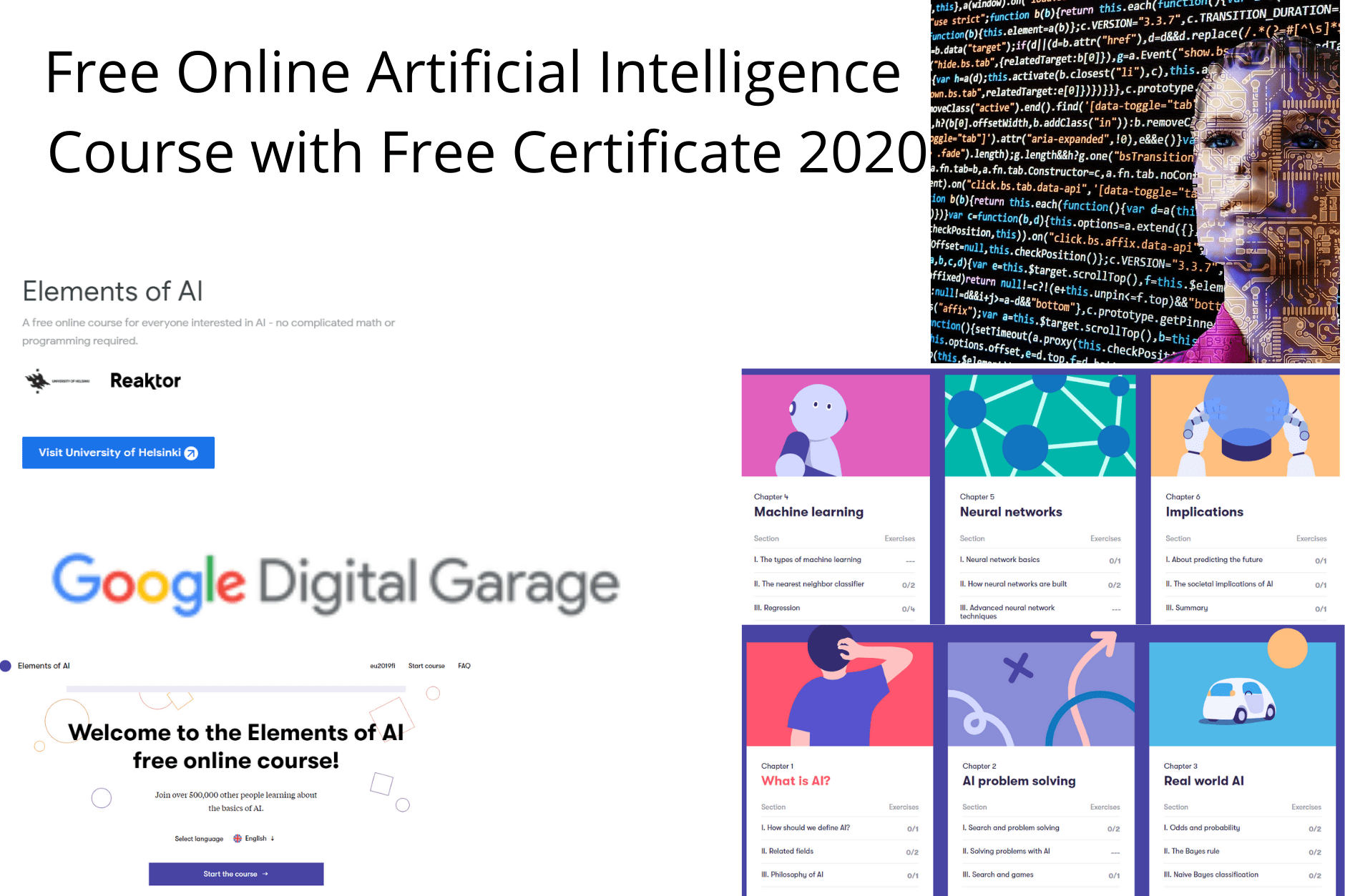 Free Online Artificial Intelligence Course With Free Certificate 2020